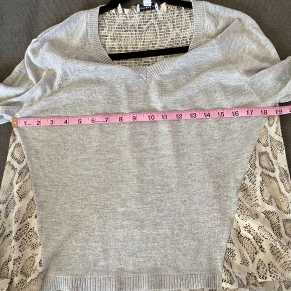 Current Air | Sweaters | Current Air Gray And Snakeskin Mixed Media ...